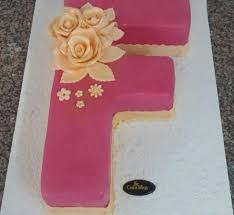 Celebrate birthday with 1st letter F - Cake for you